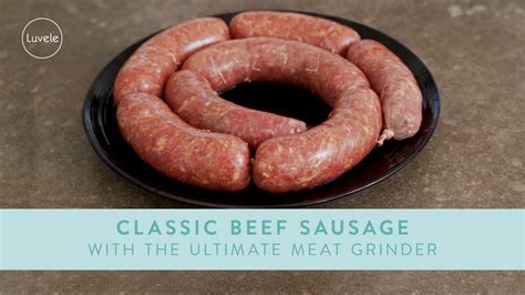 Homemade Beef Sausages Made With A Meat Grinder Youtube