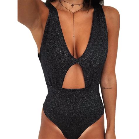 Cut Out One Piece Monokini Swimsuit Women Push Up Swimwear Brazilian