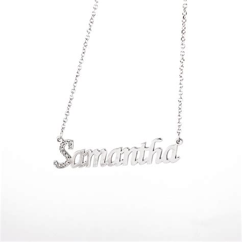 Gold Name Necklace Name Plate Necklace Custom Name Necklace Etsy España