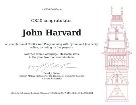 cs50 certificate cs50 s web programming with python and javascript