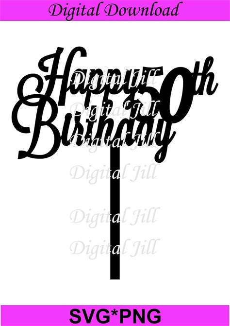 Happy 50th Birthday Svg Free 538 Svg Png Eps Dxf In Zip File Free