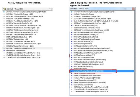 delphi stack info during event handling stack overflow