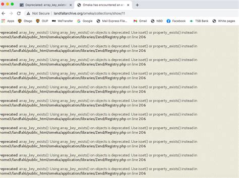 depreciated array key exists troubleshooting omeka forum