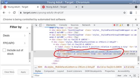 python how do i click link hidden by element in selenium stack