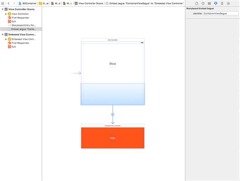 swift ios view container how to set the delegate stack overflow