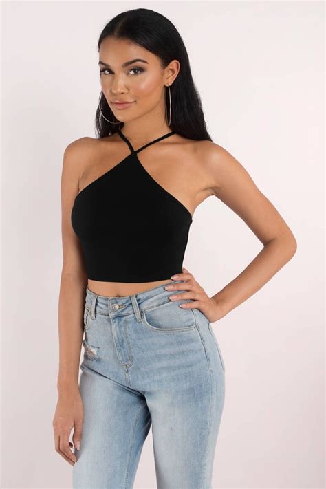 Cute Black Crop Top Lace Up Top Black Crop Top 9 Tobi Us