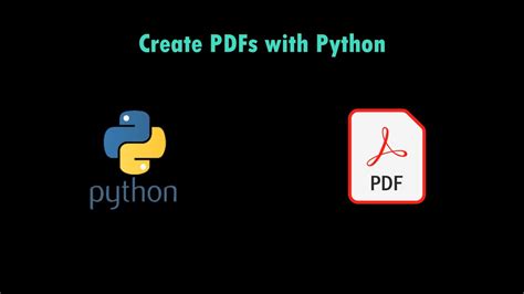 create pdfs in python full tutorial youtube