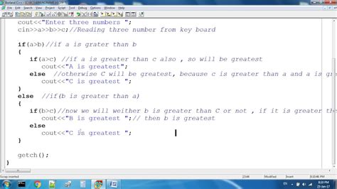 nested if else in c youtube