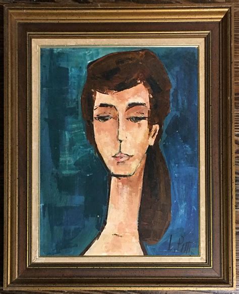 Bid Now Signed L Pitti Oil On Canvas Portrait April 4 0123 10 00