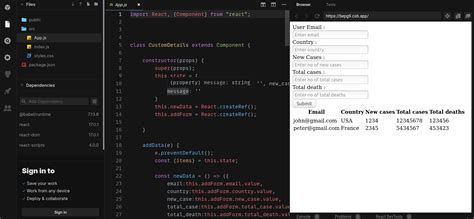 javascript the code is working fine in codesandbox but showing error
