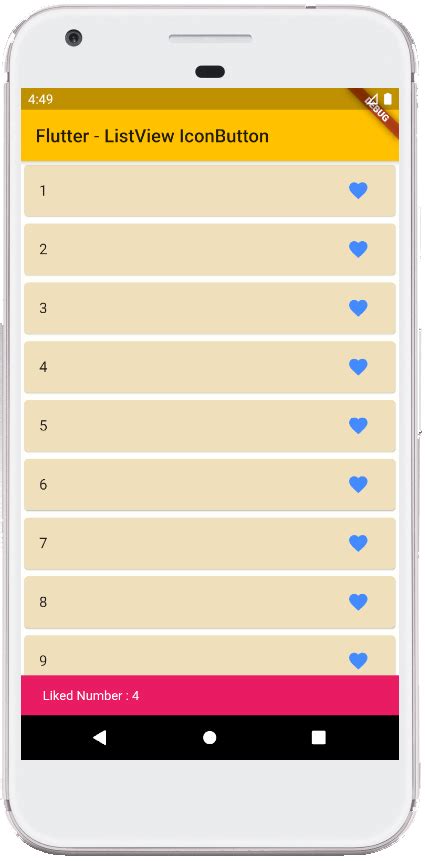 flutter listview iconbutton flutter tutorials
