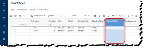 smartsheet custom fields smartsheet tips