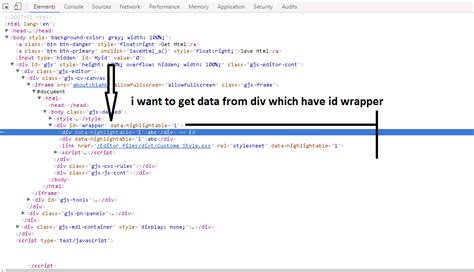 javascript i have page inside page and i want to get div from inner