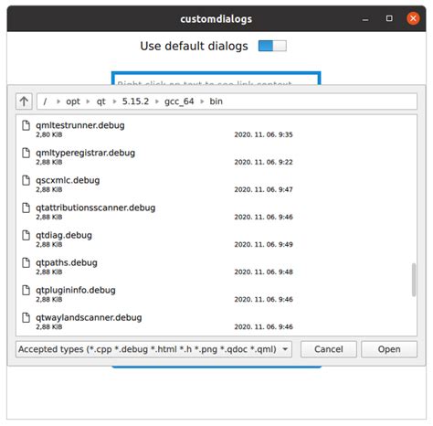 webengine qt quick custom dialogs example — qt for python