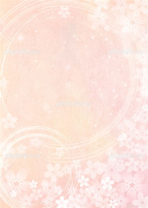 桜 淡いピンク和紙背景 縦型 イラスト素材 [ 6236675 ] フォトライブラリー Photolibrary