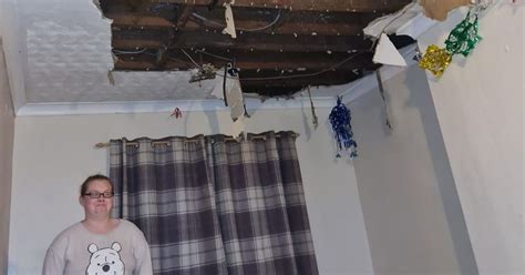 Mum Forced To Move Days Before Christmas After Leak Causes Gaping Hole