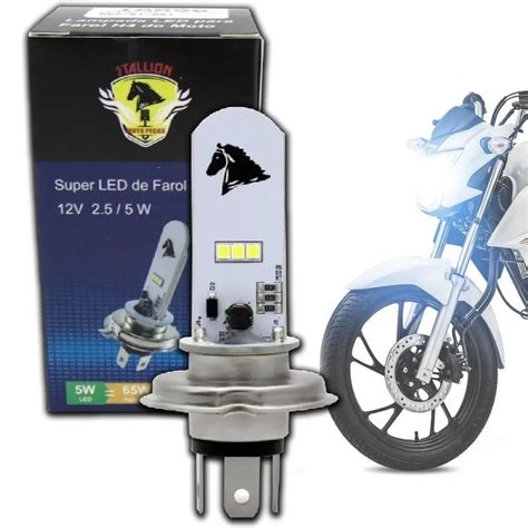 Lampada De Led H4 Motos Super Branco Efeito Xenon 8000k Shopee Brasil