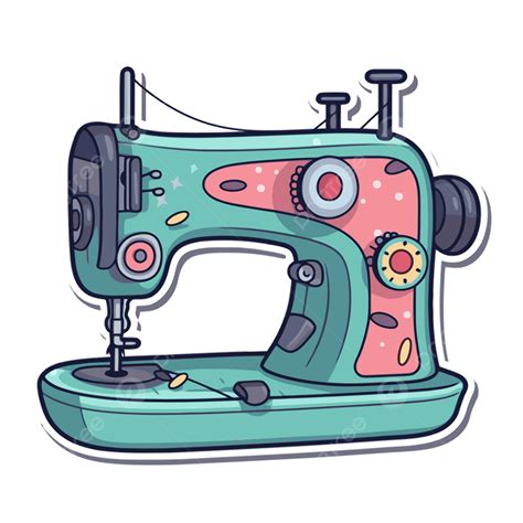 Hình ảnh Clipart Máy Khâu Dễ Thương Vectơ Png Thiết Kế Nhãn Dán Với