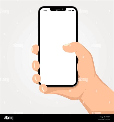 Brutal Human Hand Holding Smartphone Flat Style Illustration Stock