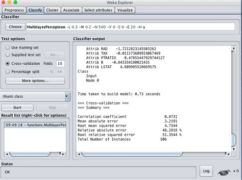 how to use regression machine learning algorithms in weka