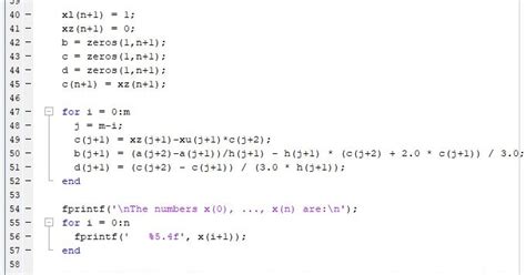 natural cubic spline interpolation using matlab matlab programming