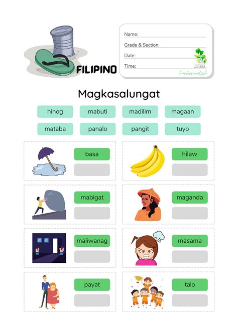 Magkasingkahulugan At Magkasalungat Na Salita Worksheets Porn Sex Picture