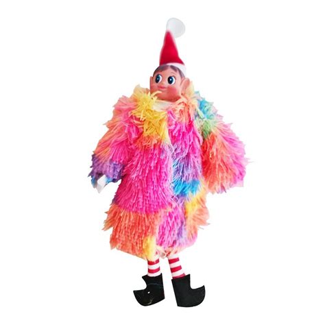 Elves Behaving Badly Deluxe Long Fluffy Faux Fur Jacket Elves
