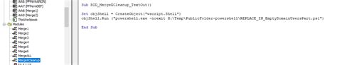 connecting to excel from powershell using vba in an active