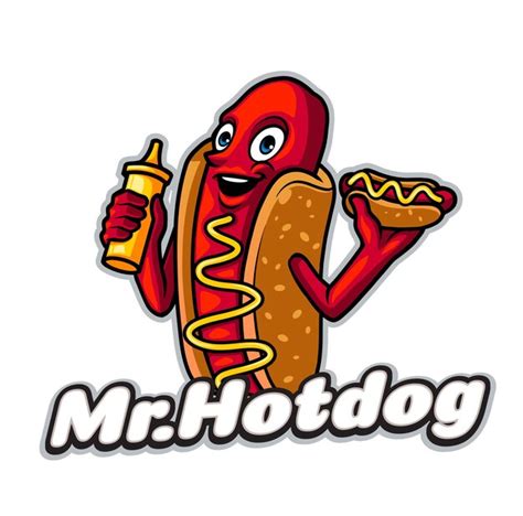 Logotipo Do Cachorro Quente Vetor Premium