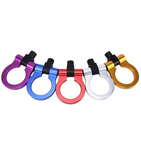 Aluminum Track Racing Front Rear Bumper Car Trailer Ring For Byd Red