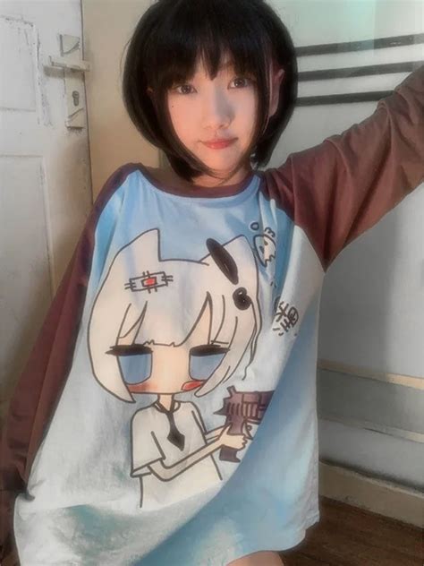 Houzhou Y2k Harajuku Kawaii Hoodie Women Japanese Fashion Patchwork