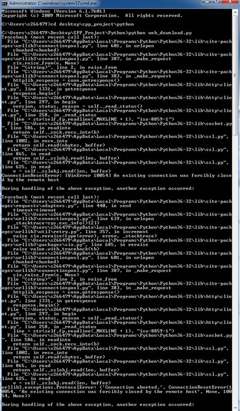 python request used to download the csv file has been