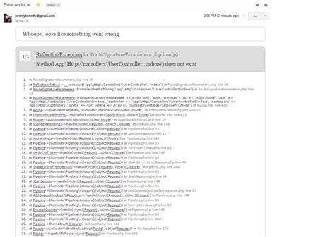 laravel exception notifier laravel exception notifier will send an