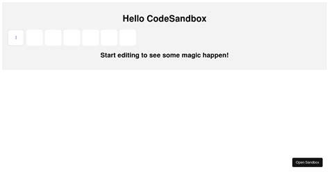 react otp input forked codesandbox