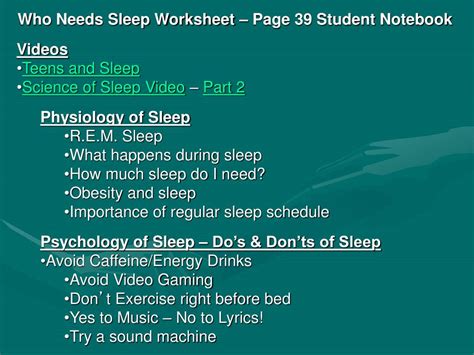 Ppt The Importance Of Sleep Powerpoint Presentation Free Download