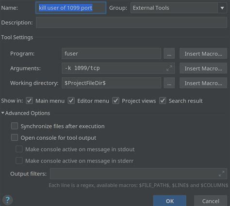 run configuration intellij idea ignoring non zero exit code of
