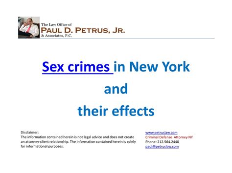 Ppt Sex Crimes In New York And Their Effects Powerpoint Presentation
