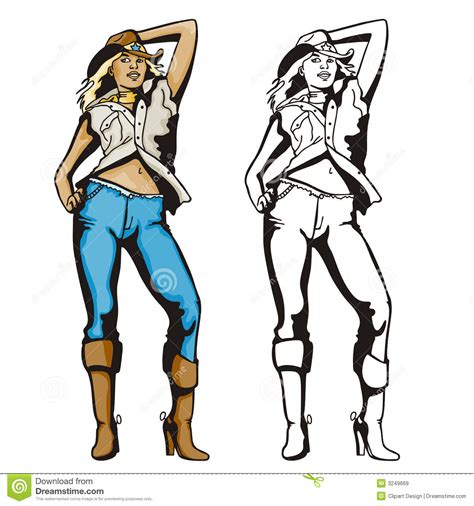 Blonde Cowgirl Walking The Streets Of A Western Town Armed With Two