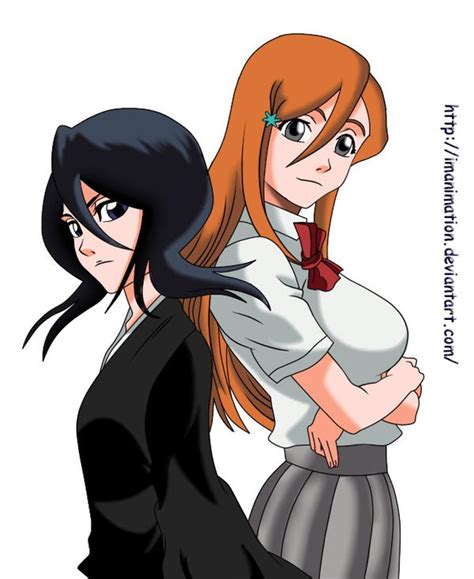 Bleach Rukia Kuchiki And Orihime Inoue By Imanimation On Deviantart