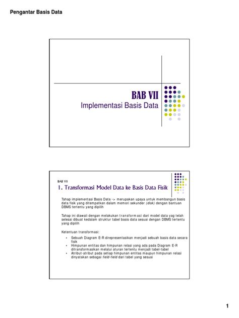 Bab 7 Implementasi Basis Data Pdf