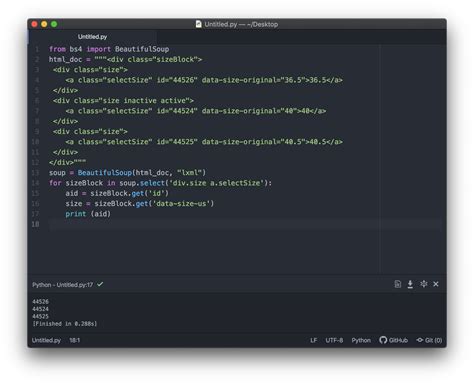 python i want to print data from a div with a class