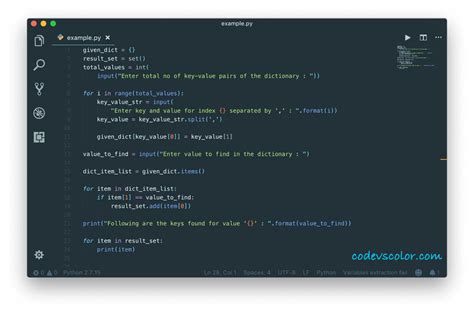 python dictionary example to find keys with the same value