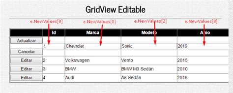 Gridview Editable En Asp Net Y C