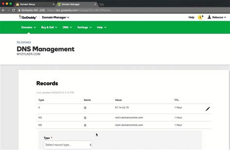 godaddy hosting dns nameservers