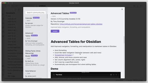 using excel like formulas in obsidian advanced tables plugin youtube