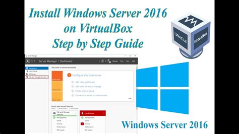 how to install windows server 2016 on virtualbox step by