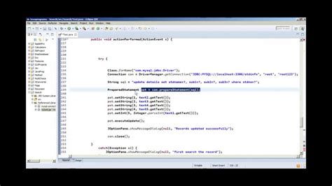 display records in jtable java eclipse mysql youtube