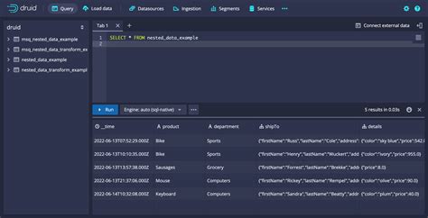 nested columns apache® druid