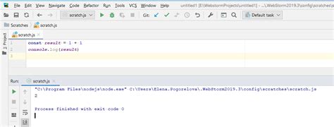 how to run debug scratch file javascript typescript ides support