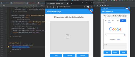 android flutter webview connection refused in web stack overflow